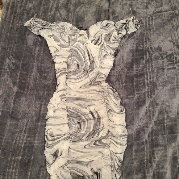 just polly | Dresses | Marble Sinched Prom Dress | Poshmark